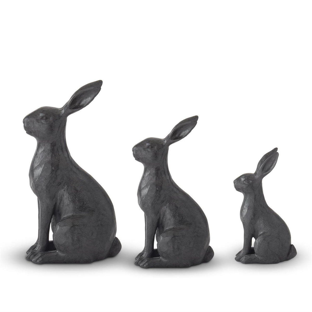Black faux cast iron rabbit – 785 DECOR