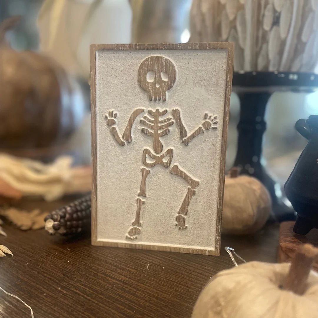 Boney Skeleton Carved Block – 785 DECOR